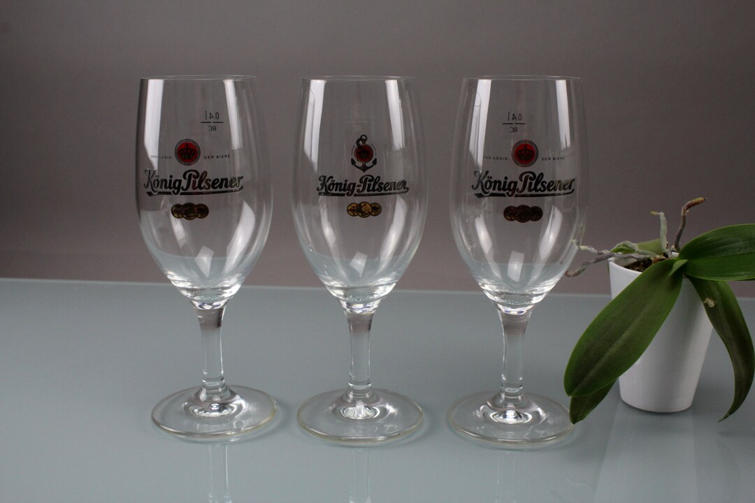 10 Pieces König Pilsener Beer Glasses Pils Glasses German Beer 0.2 ...