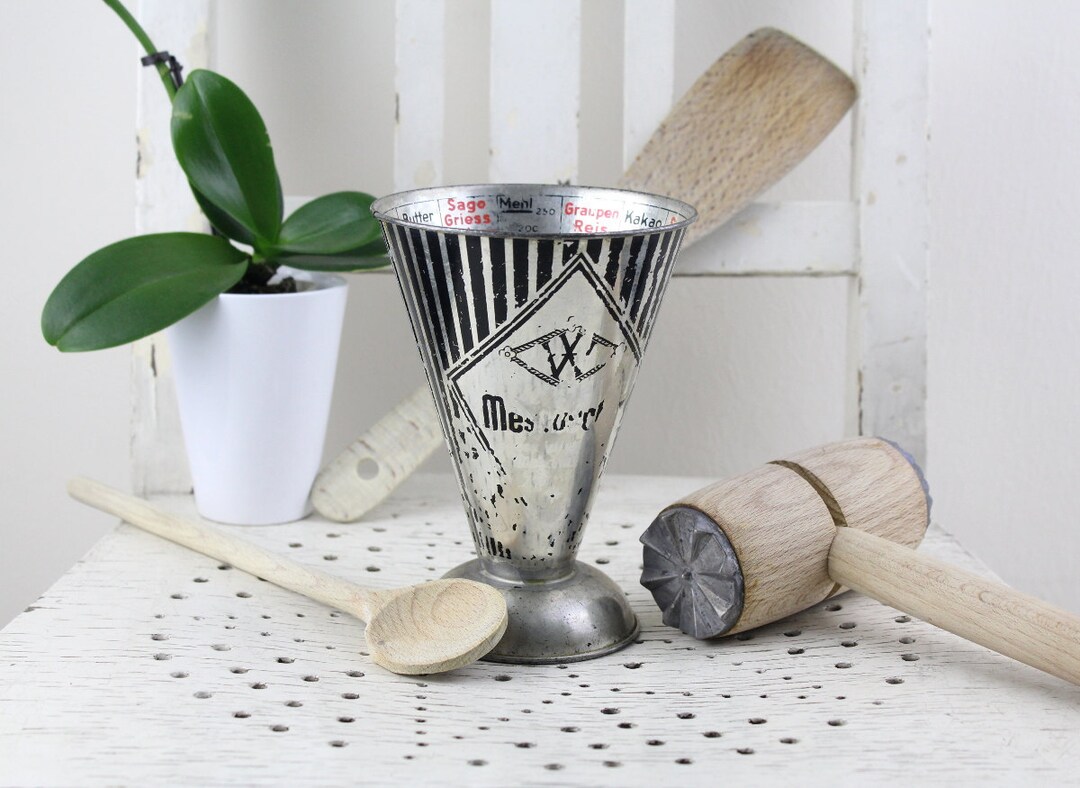 Vintage 60s Luchs Measuring Cup Made of Aluminum Vintage Kitchen ...