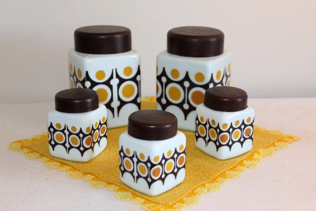 Vintage. 5 Pieces Gorgeous Porcelain Container From the 50s Mid Century ...