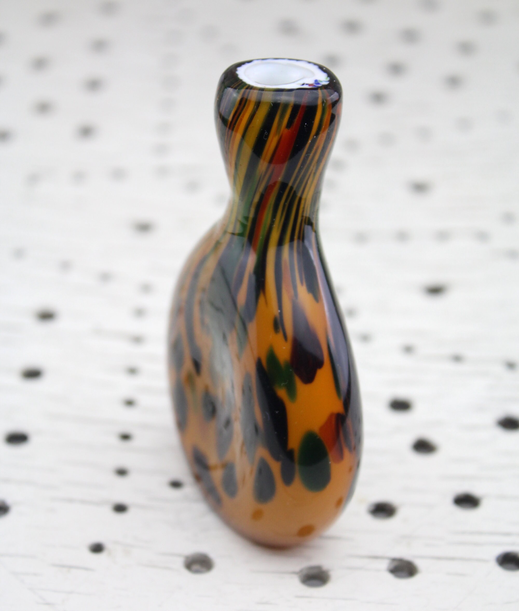 Vintage. Glass Vase Handmade 70s Enchanting Pattern Very Rare - Etsy