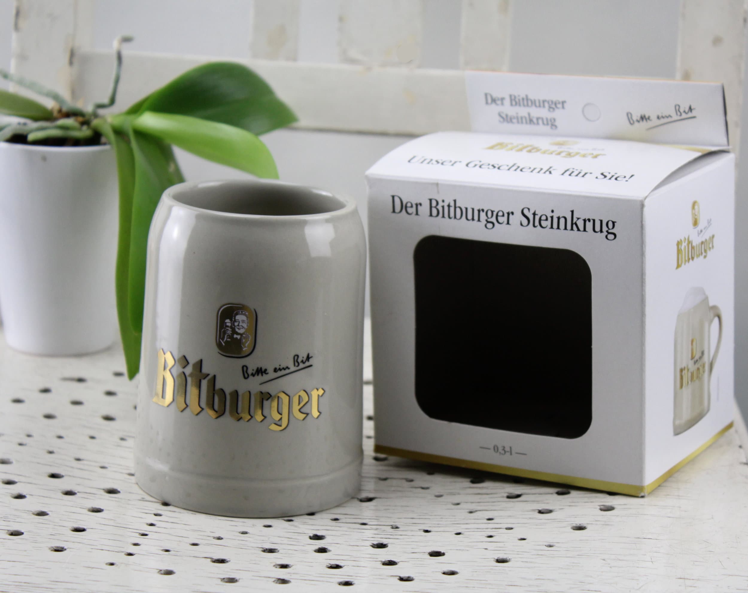 Vintage. Beer Mug Bitburger 0.3 Liter Volume Ceramic Porcelain - Etsy
