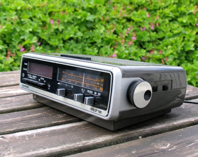 Vintage Clock Alarm Clock Radio West German Siemens Alpha - Etsy