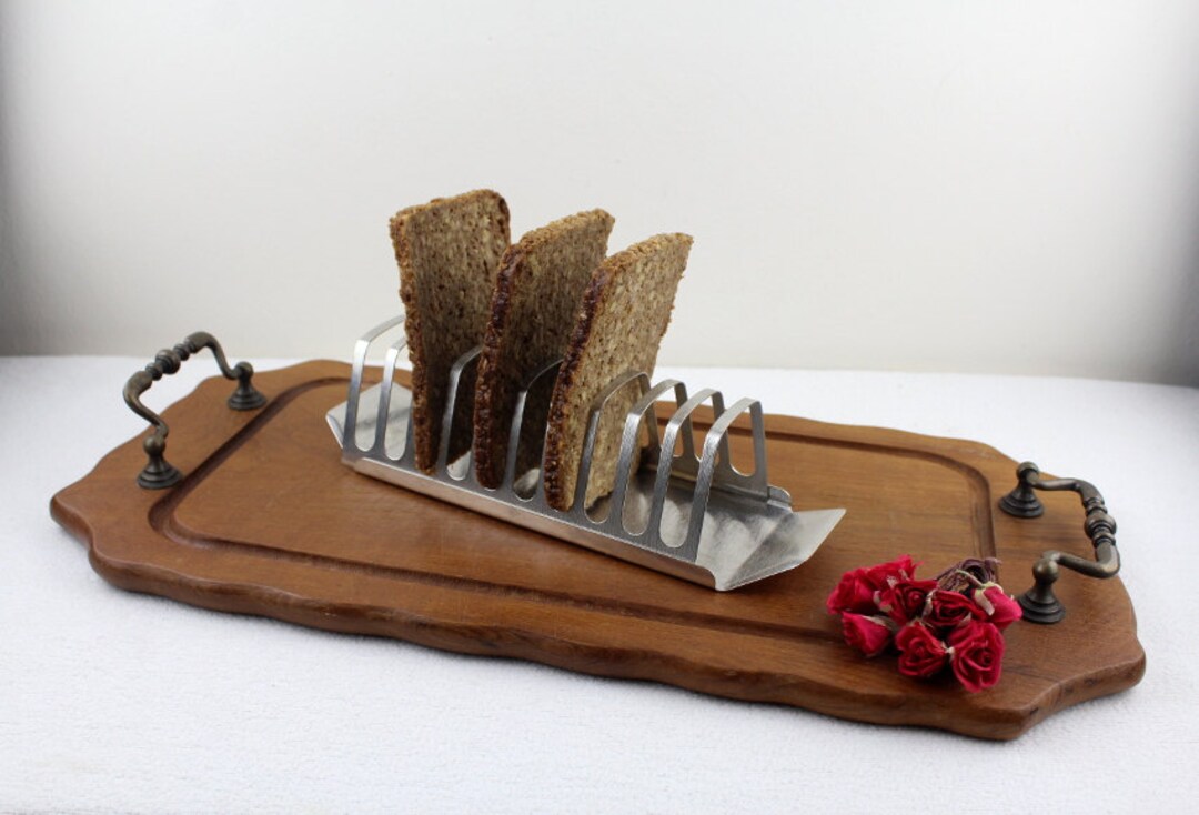 Vintage Cutting Board Antique Brass Handles High Quality Thick Precious ...