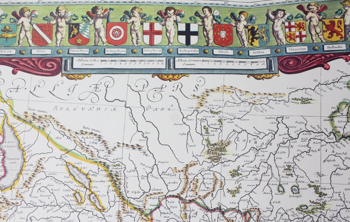 Old Map of Wall Picture to Fold. Vintage Antique Maps European | Etsy ...