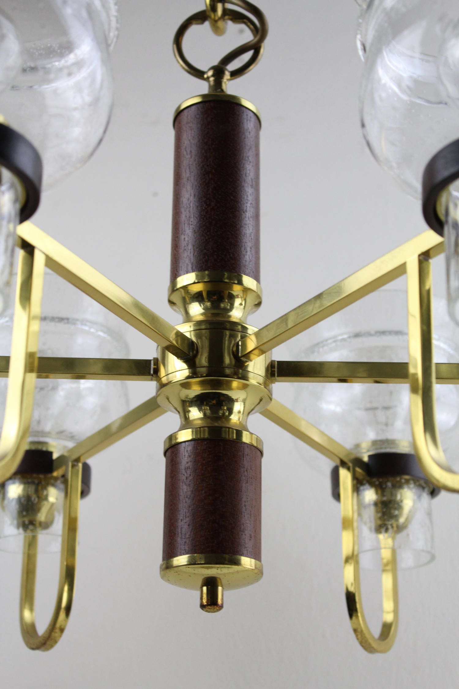 Mid Century 70s Ceiling Lamp Hanging Lamp Vintage Pop Art Brass and ...