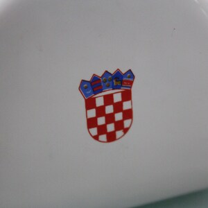 Vintage Napkin Holder White Porcelain With Croatian Coat of Arms, Red ...