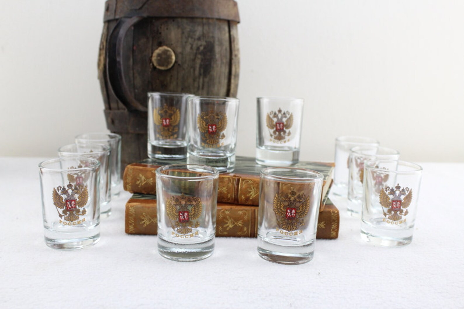 Vintage. 11 pcs 80s Shot Glasses Mid Century Decoration Bar | Etsy