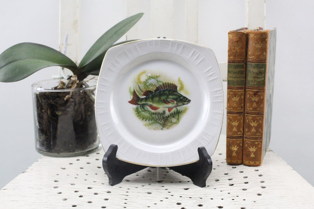 Fish Plate Tableware Zajecar Plate Made of Porcelain Angler Decoration ...