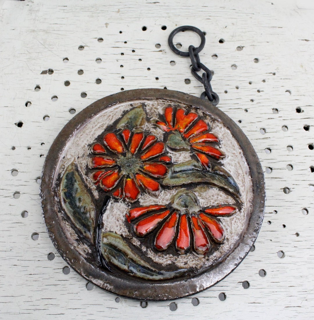 Vintage. Handmade Ceramic Pictures Ceramic Wall Art Mid - Etsy