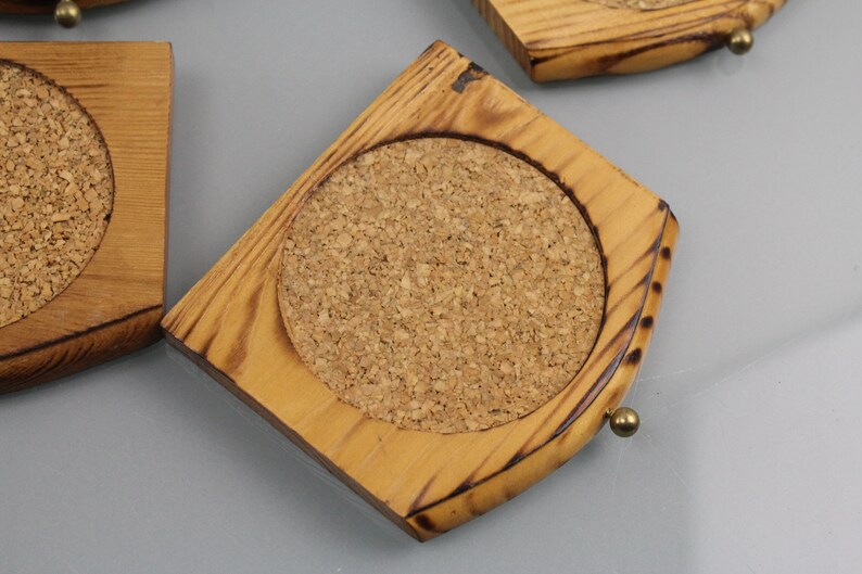 Mid Century 70s Vintage Wooden Coasters High Quality Handmade - Etsy