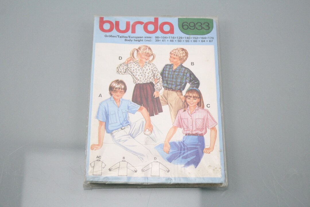 Burda Sewing Pattern 6933 Vintage 80s 90s - Etsy