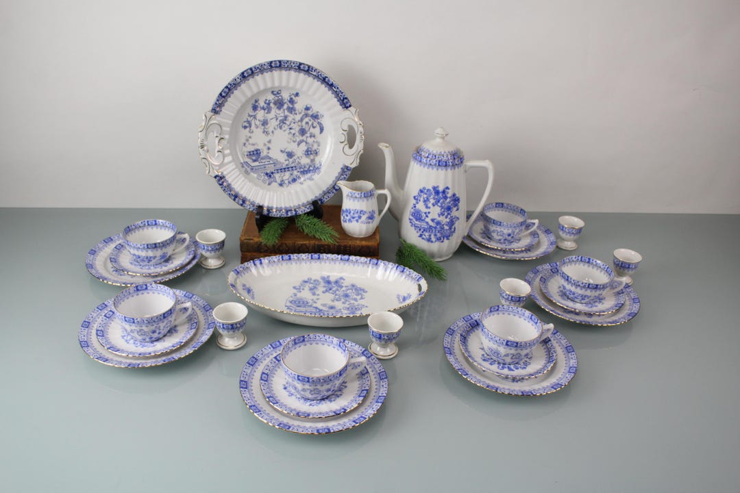 Vintage China Blue Bavaria Porcelain Seltmann Weiden Porcelain Precious ...