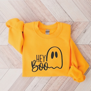 Hey Boo Sweatshirt, Womens Halloween Sweatshirt, Fall Crewneck ...