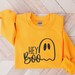 Hey Boo Sweatshirt, Womens Halloween Sweatshirt, Fall Crewneck ...
