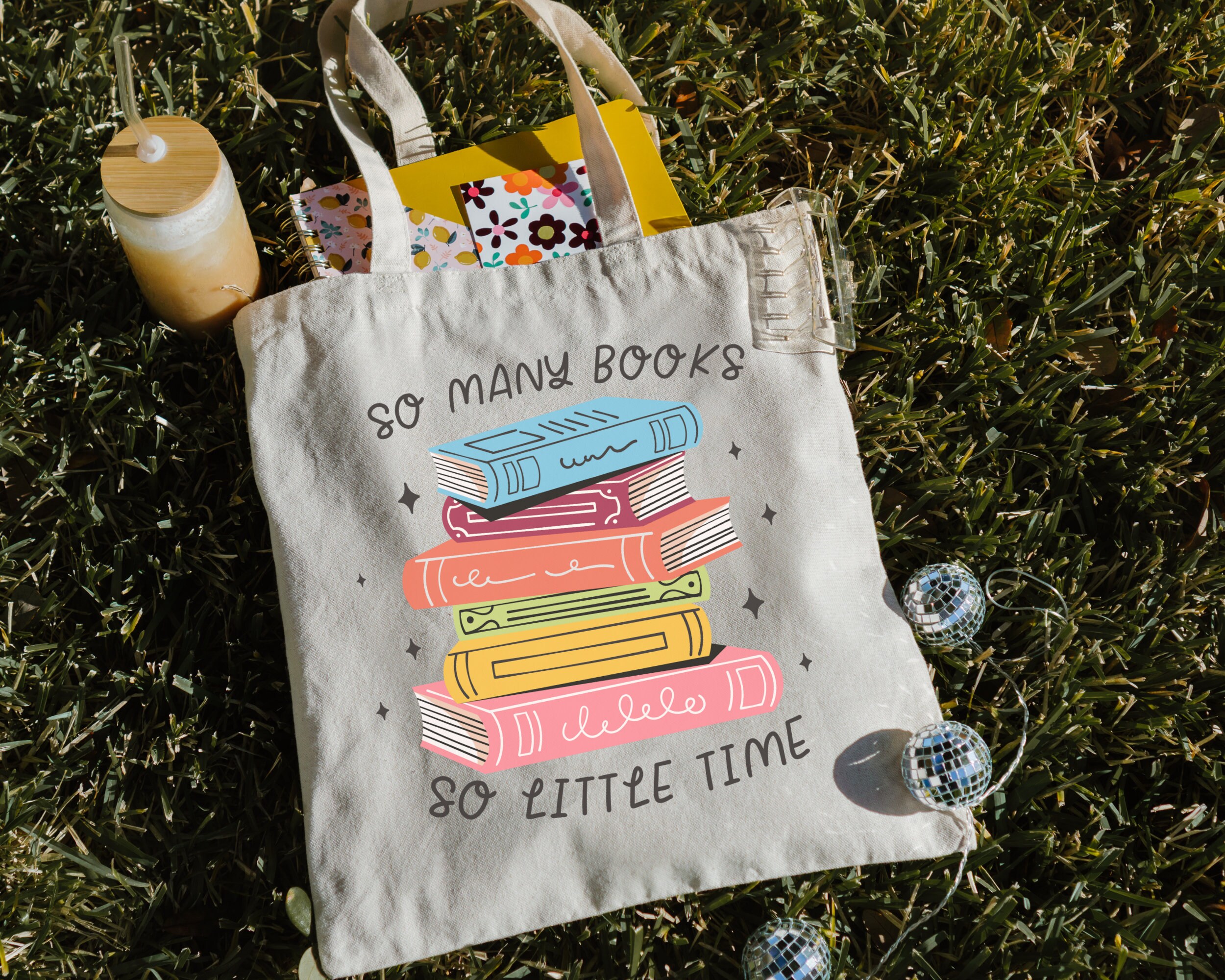 So Many Books so Little Time Tote Bag, Canvas Tote Bag, Book Bag ...