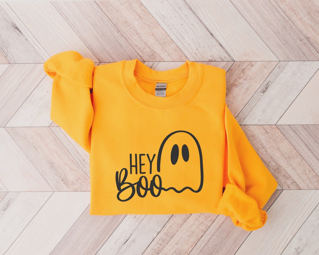 Hey Boo Sweatshirt, Womens Halloween Sweatshirt, Fall Crewneck ...