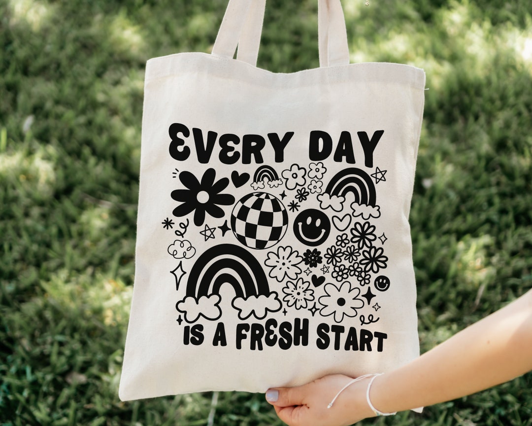 Aesthetic Tote Bag, Positive Tote Bag, Eco Friendly Reusable Grocery ...