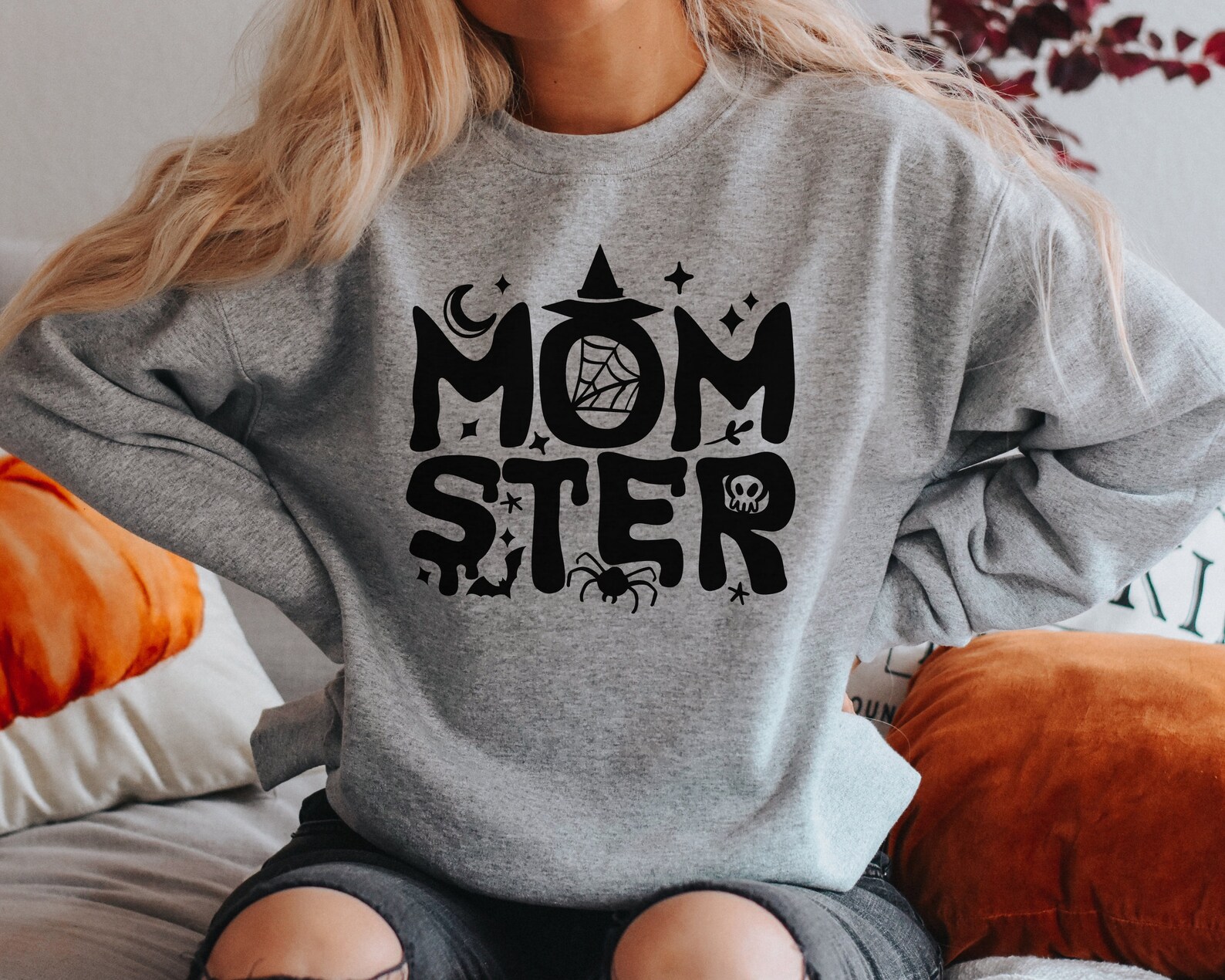 Momster Sweatshirt, Mom Halloween Sweatshirt, Funny Mom Halloween ...