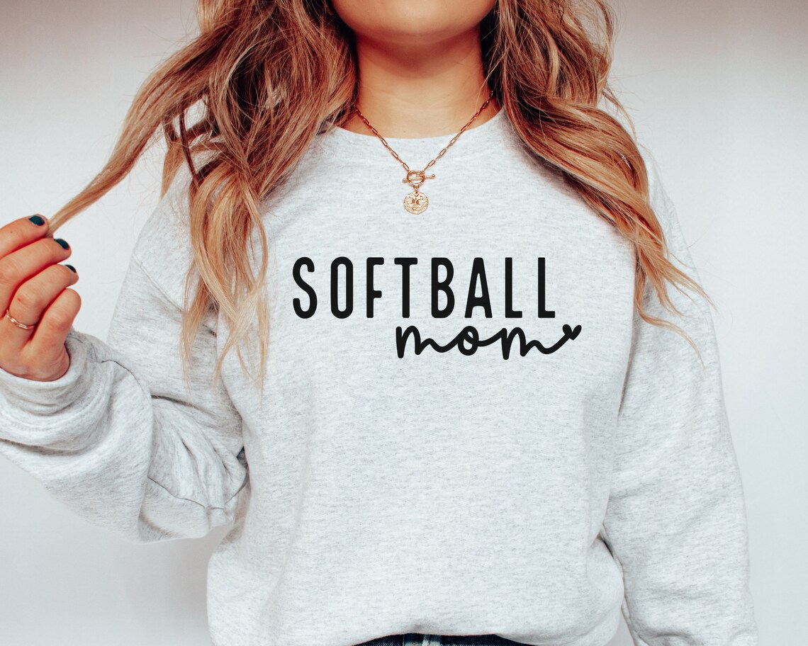 Softball Mom Sweatshirt, Softball Mom Crewneck, Softball Mom Shirt ...