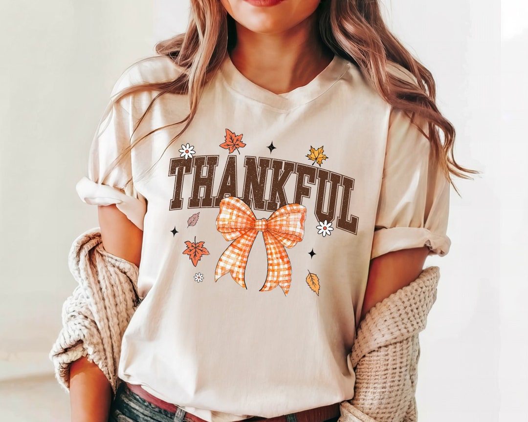Thankful Shirt, Thanksgiving Shirt, Womens Thanksgiving Tees, Thankful ...