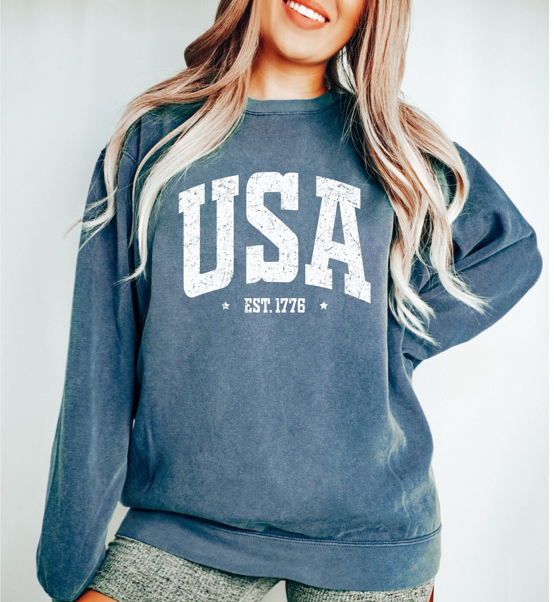 USA Comfort Colors Sweatshirt, July 4 Comfort Colors Sweatshirt, 4th of ...