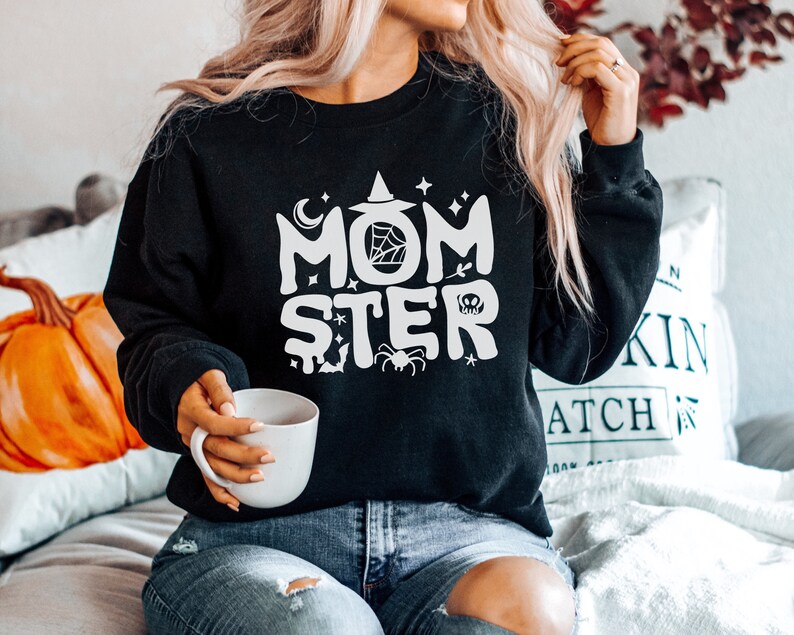 Momster Sweatshirt, Mom Halloween Sweatshirt, Funny Mom Halloween ...