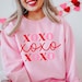XOXO Valentines Sweatshirt, Cute Valentine's Day Crewneck, Girlfriend Valentine Sweater, Love ...