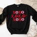 XOXO Valentines Sweatshirt, Cute Valentine's Day Crewneck, Girlfriend Valentine Sweater, Love ...