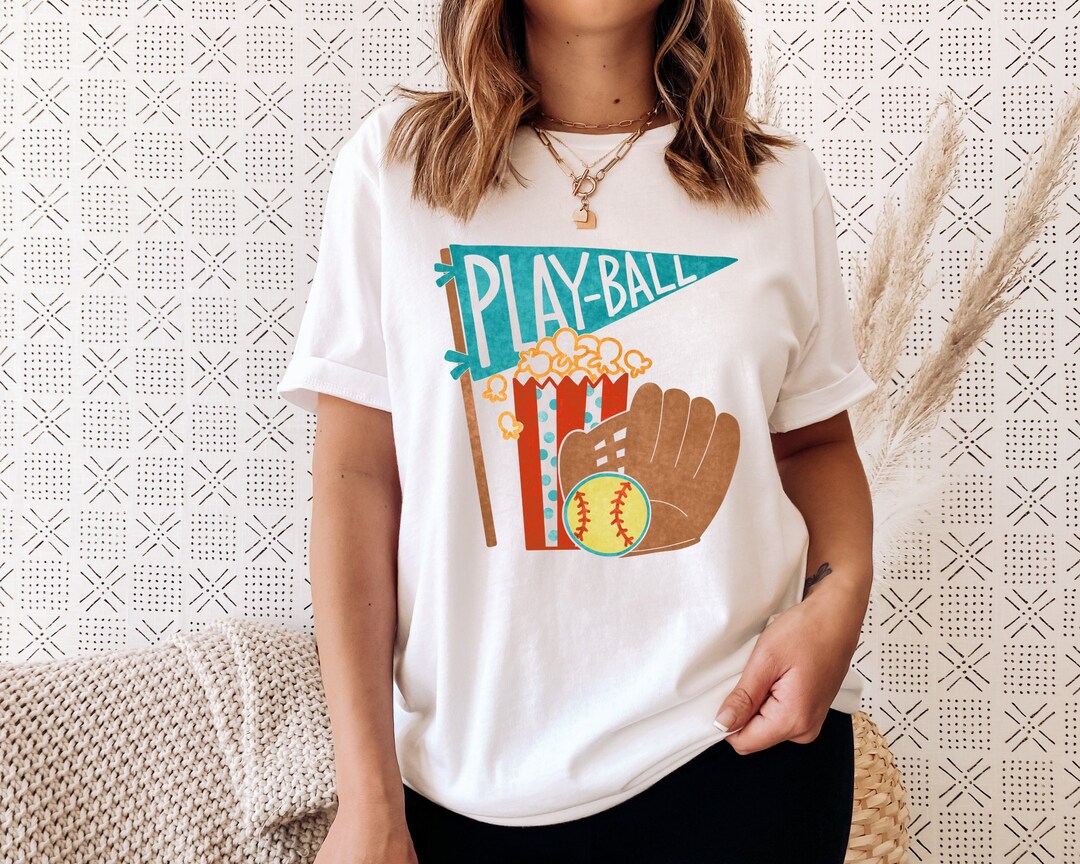 Retro Softball Shirt, Softball Tee, Play Ball Shirt, Softball Mom Shirt ...