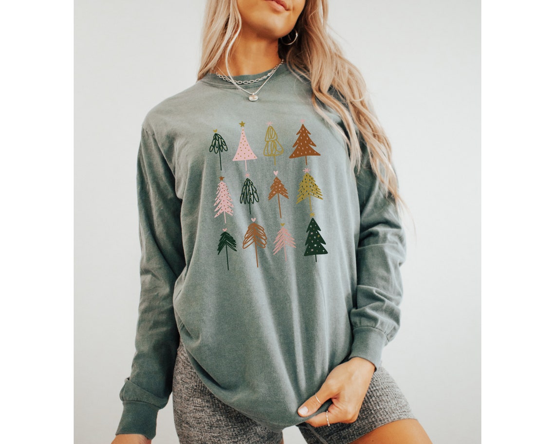 Long Sleeve Christmas Shirt for Women, Womens Long Sleeved Christmas ...