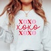 XOXO Valentines Sweatshirt, Cute Valentine's Day Crewneck, Girlfriend Valentine Sweater, Love ...