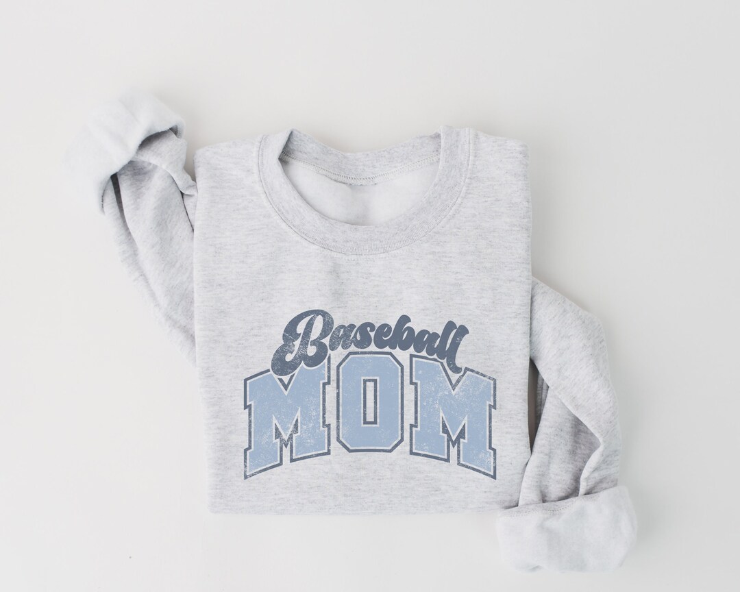 Baseball Mom Distressed Retro Sweatshirt, Baseball Mom Shirt, Baseball ...