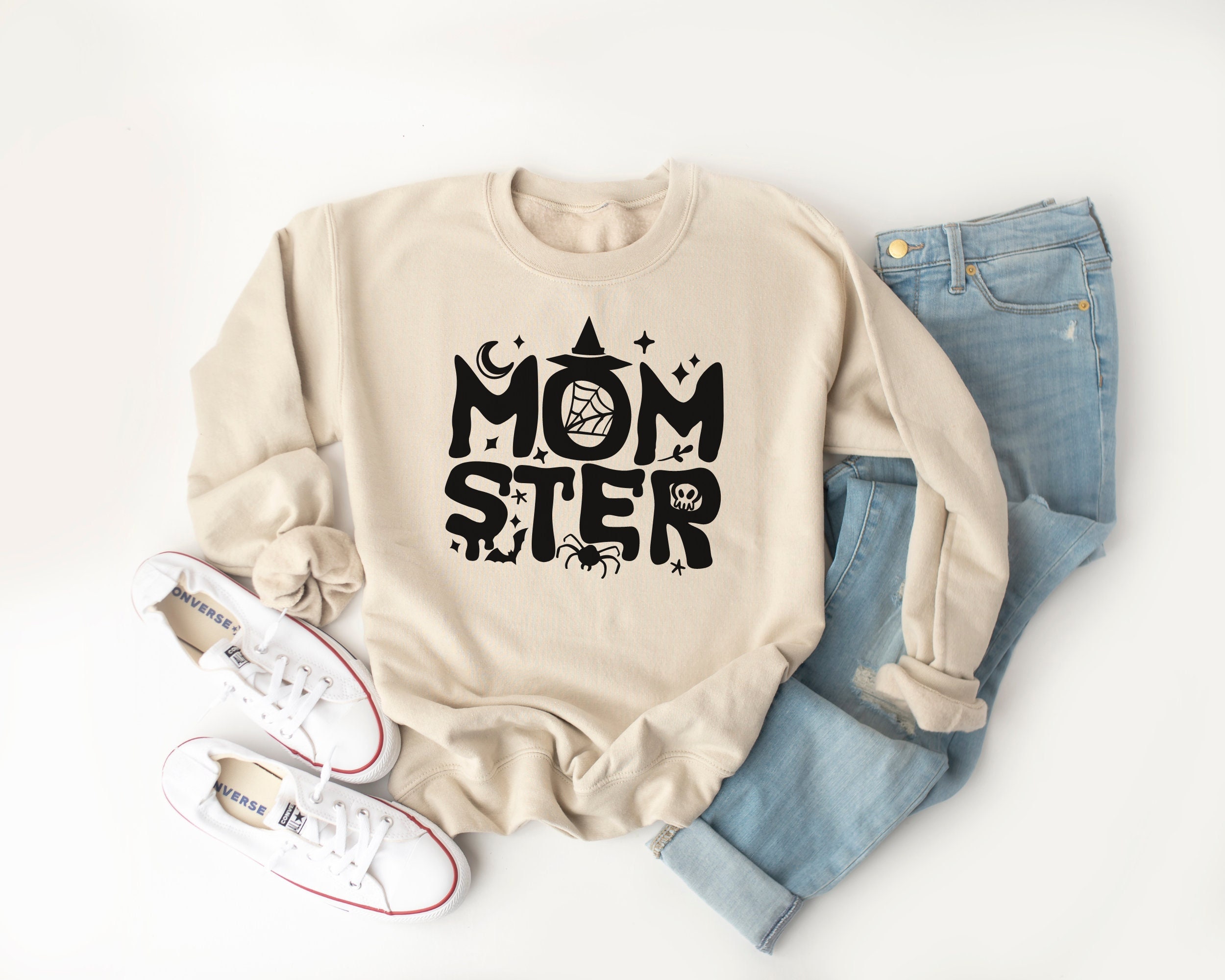 Momster Sweatshirt, Mom Halloween Sweatshirt, Funny Mom Halloween ...