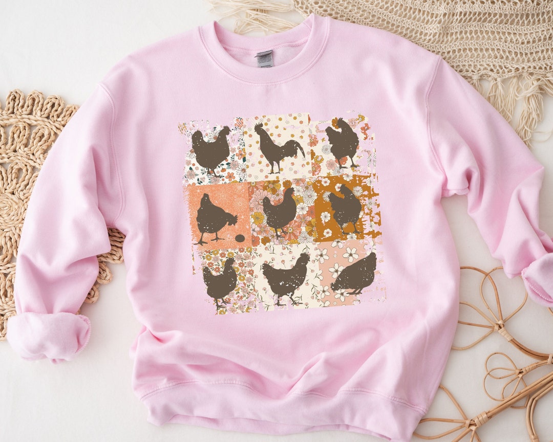 Chickens Sweatshirt, Womens Chicken Sweatshirt, Chicken Owner Gift ...