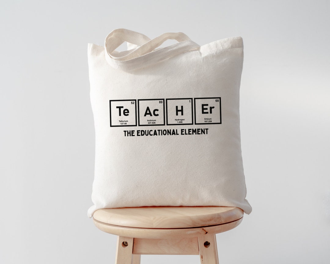 Teacher Elements Tote Bag, Cute Teacher Bags, Science Teacher Tote Bag, Chemistry Teacher Gift ...