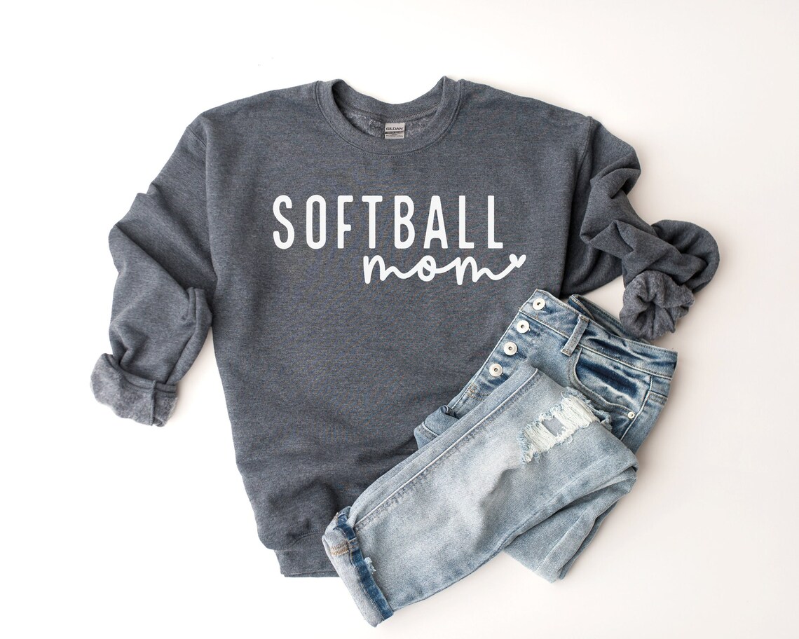 Softball Mom Sweatshirt, Softball Mom Crewneck, Softball Mom Shirt ...