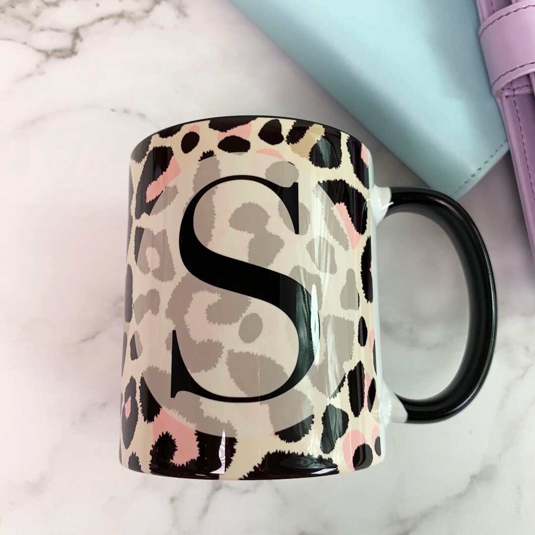 Personalised Cheetah Print Coloured Inner 10oz Ceramic Mug - Etsy