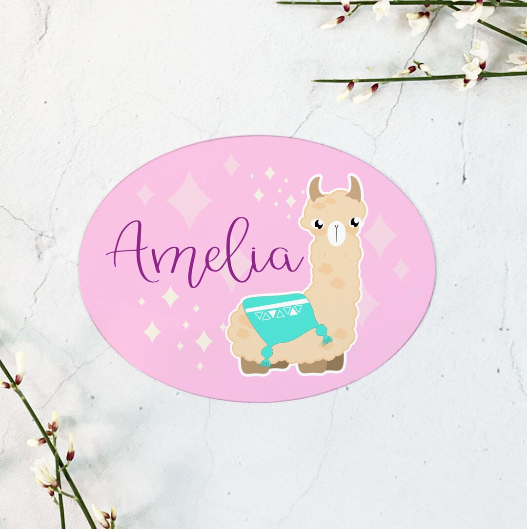 Personalised Children's Bedroom Door Sign Llama - Etsy