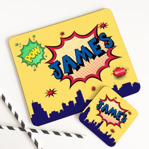 Personalised Comic Strip Cartoon Wooden Glossy Placemat & - Etsy