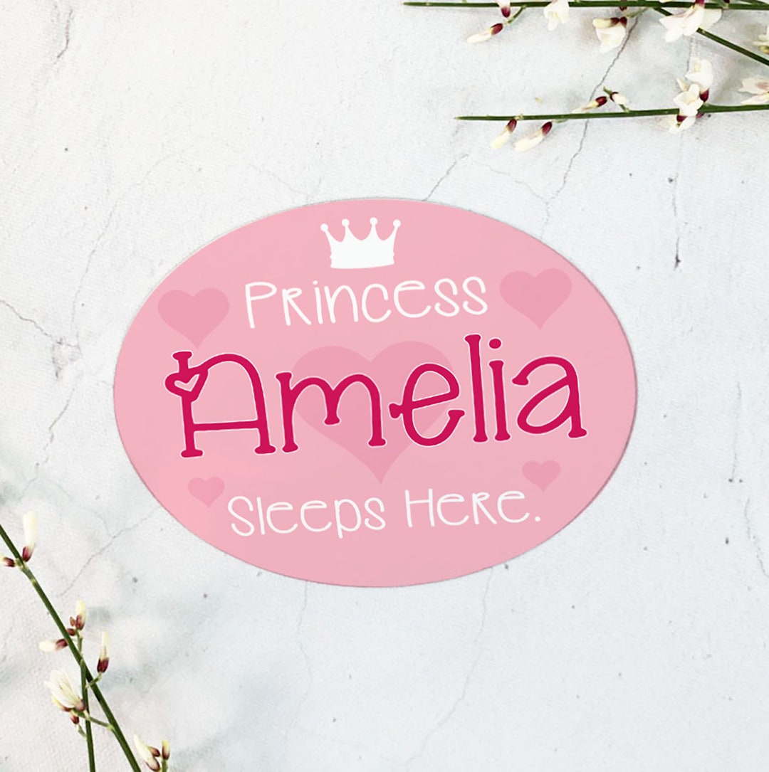 Personalised Children's Bedroom Door Sign PRINCESS Heart - Etsy