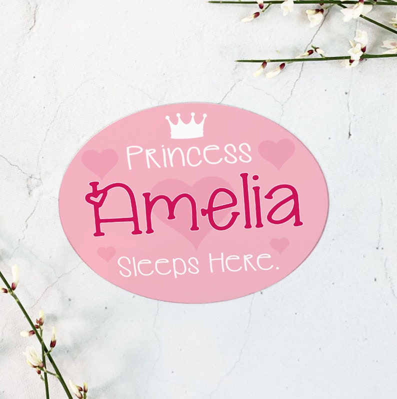 Personalised Children's Bedroom Door Sign PRINCESS Heart - Etsy