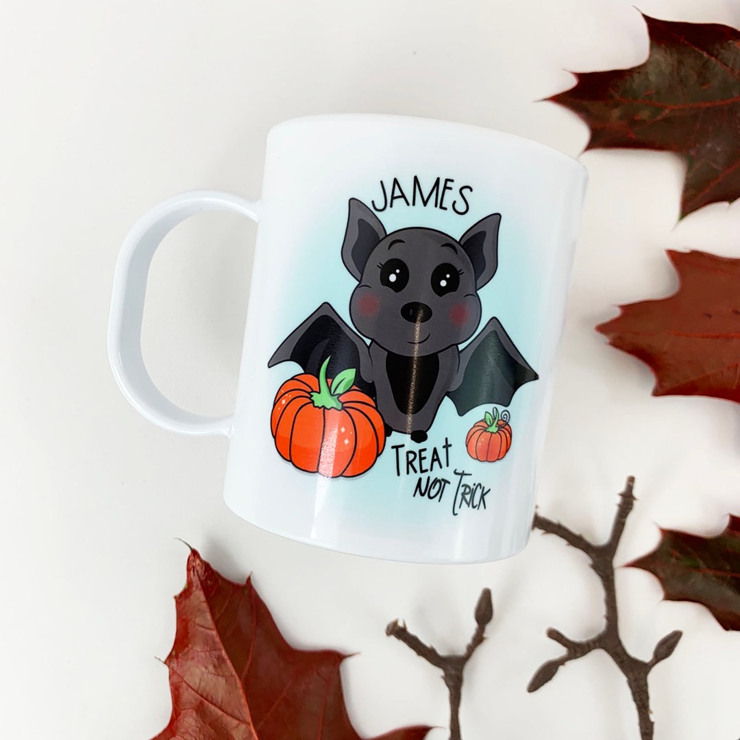 Kids Personalised Bat Polymer Unbreakable Mug Kids Plastic Cup ...