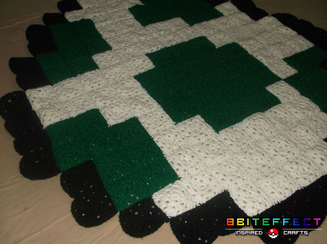 8-bit Yoshi Rug, Wall Hanging or Baby Blanket! READY TO SHIP! - Etsy