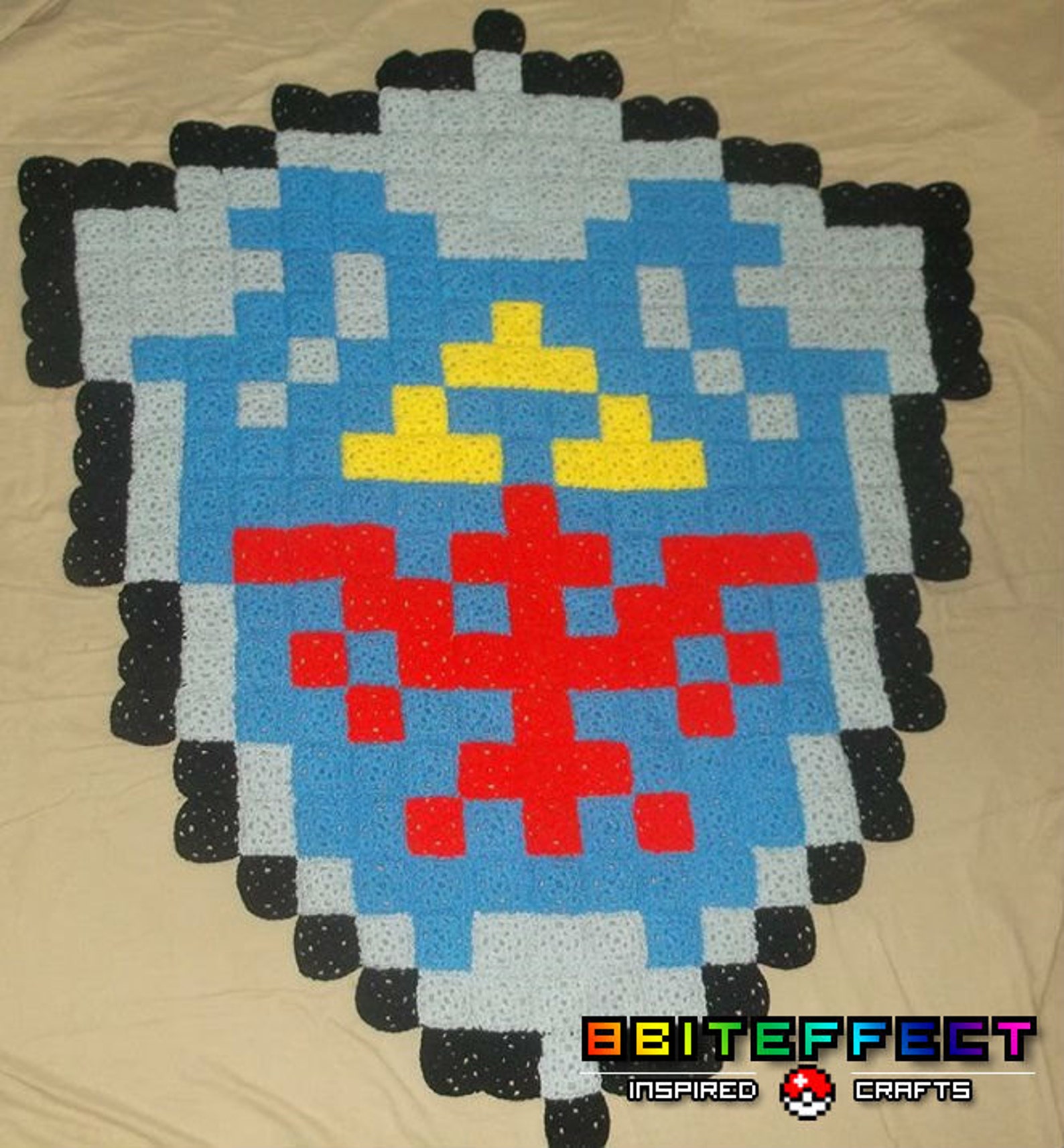 8-bit Legend of Zelda link's Shield Rug Wall Hanging or - Etsy