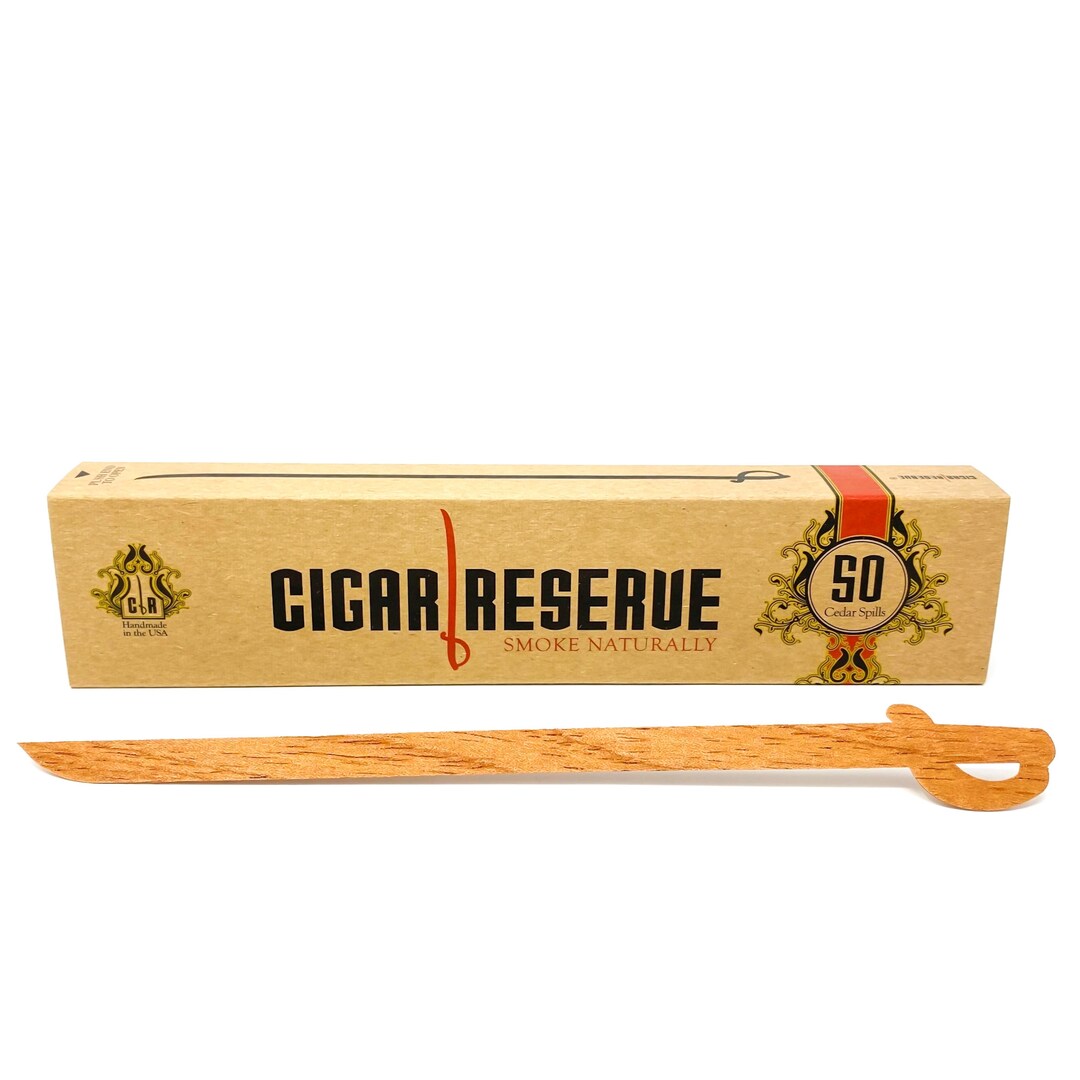 Cigar Reserve Spanish Cedar Spills 50 Pack the Original & - Etsy