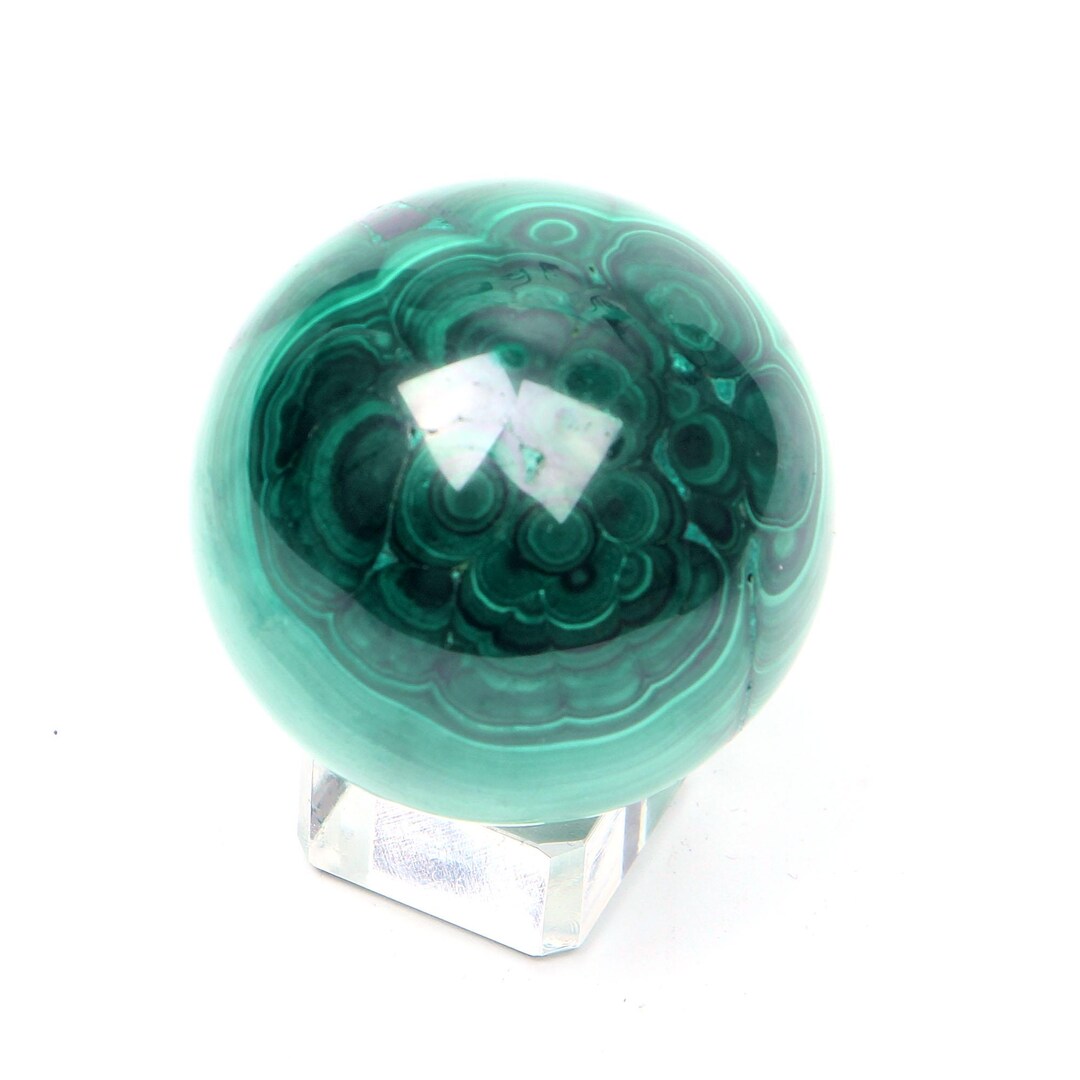 Flower Malachite Flowers Sphere Ball - Etsy