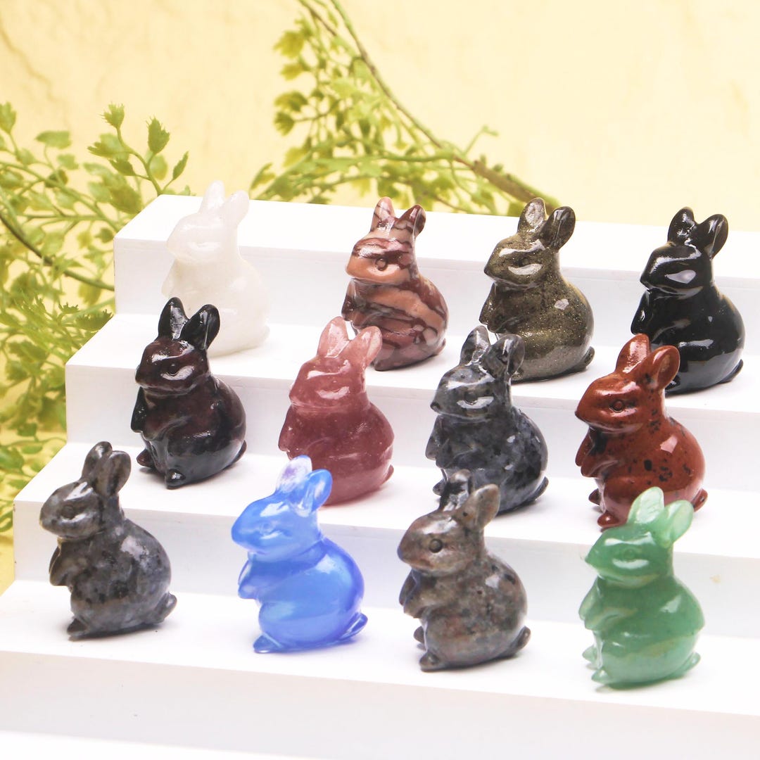 Mini Crystal Rabbits Hand Carving Mini, Quartz Crystal, Mineral ...