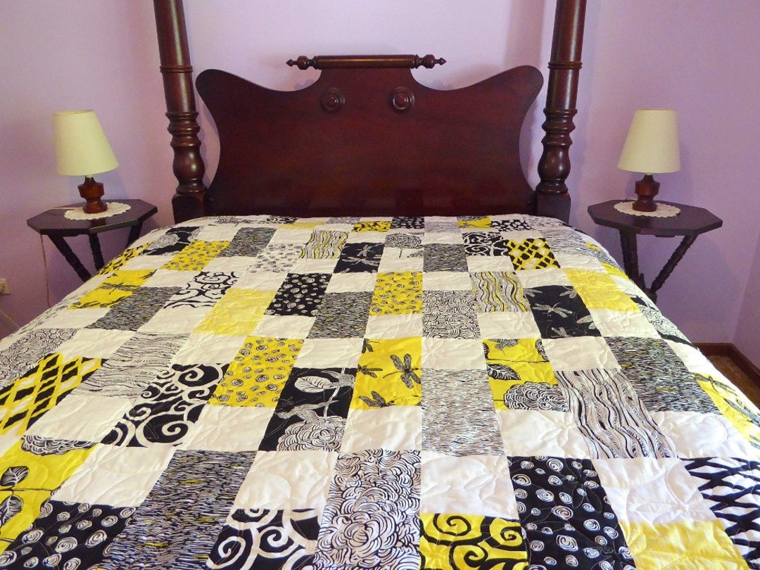 Handmade Patchwork Quilt Blanket Modern Quilt Double Bed - Etsy Italia