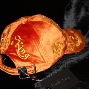 Orange Baseball Cap Queen Bird Silk Velvet Embroidery Glam Rock Rebel ...