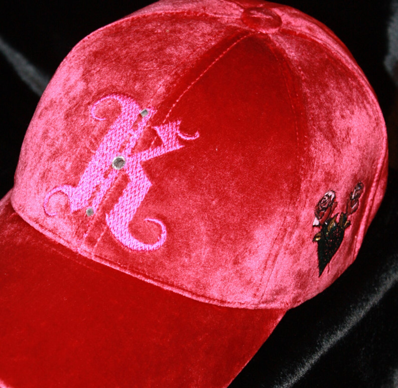Monogram Baseball Women Cap Pink Sporty Chic Glam Rock Urban Wear - Etsy